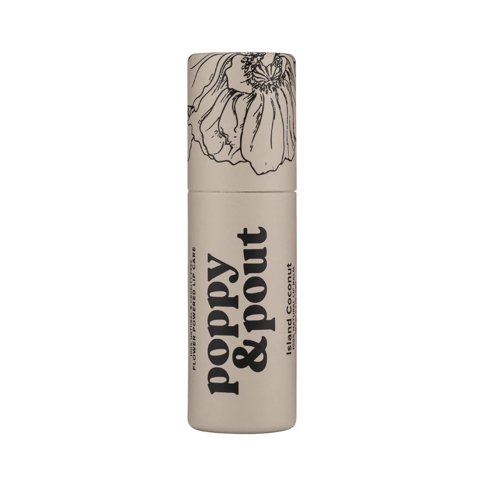 Poppy & Pout – Lip Balm, Island Coconut – Tahoma Living